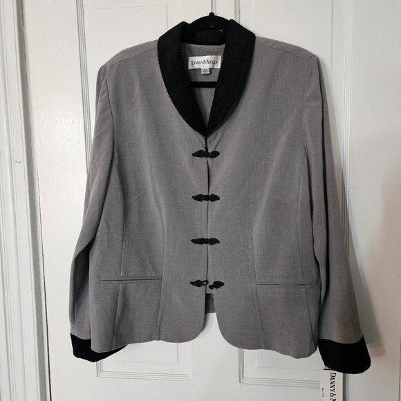 Danny & Nicole | Jackets & Coats | Danny Nicole Sz 8w Gray With Black ...